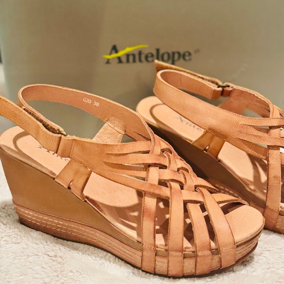Antelope | Shoes | Antelope Wedges Womens Sz 3875light Taupe | Poshmark